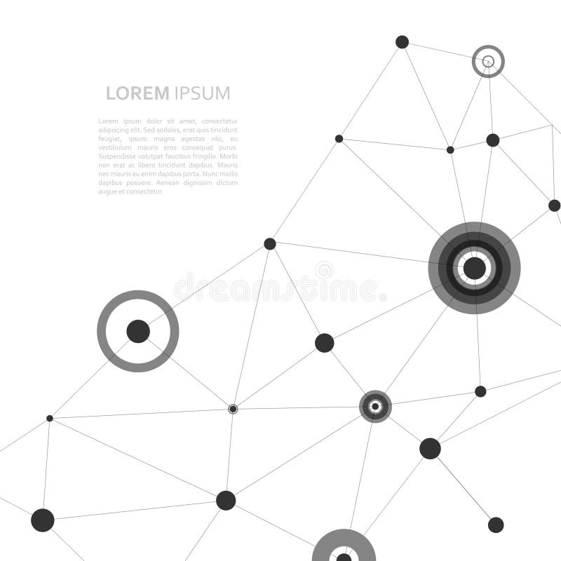 Connection Science Molecule Background Stock Illustration