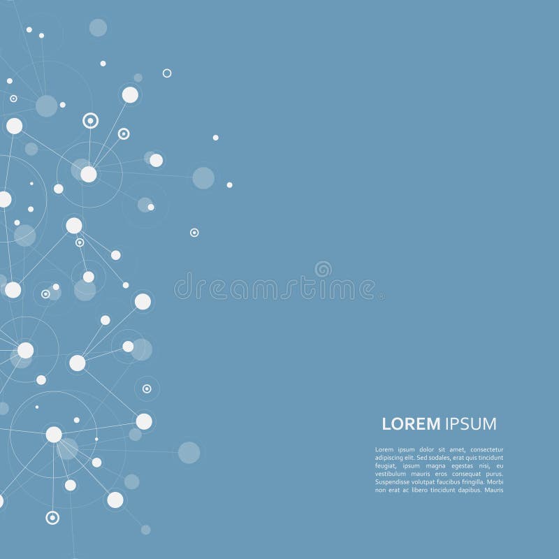 Connection Science Molecule Background Stock Vector Illustration Of