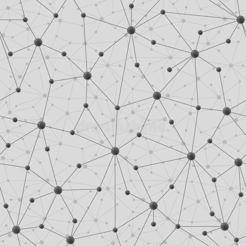 Connection Seamless Pattern in Grey Colors. Stock Vector - Illustration ...