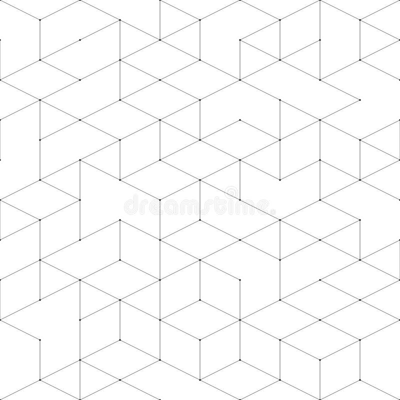 Connection Seamless Structure. Modern Line Art Pattern with Connecting ...