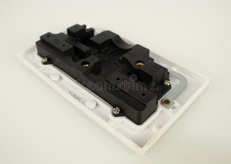 The Connection Side of Double Plug Socket Fixture Stock Photo - Image ...