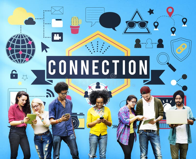 Connection Social Media Networking Communication Togetherness Co Stock ...