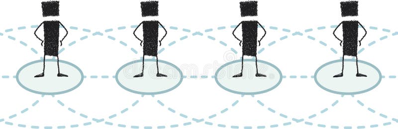 Connection, stick figures stock photo. Illustration of connected ...