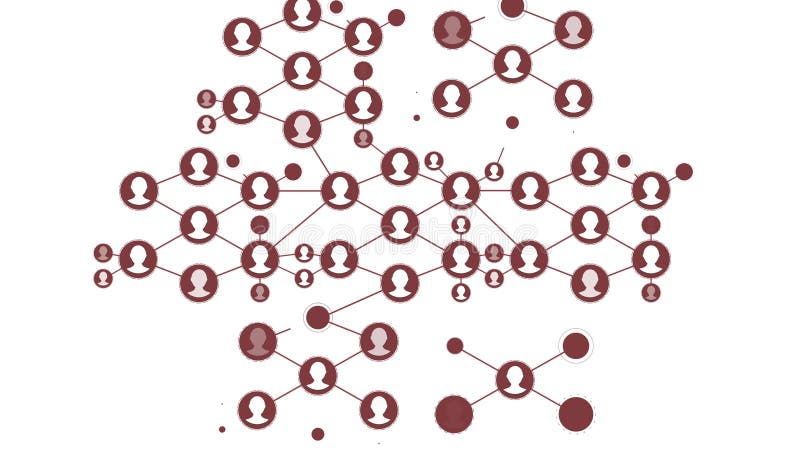 Connection Structure, Animation Abstract Background. Social Media ...