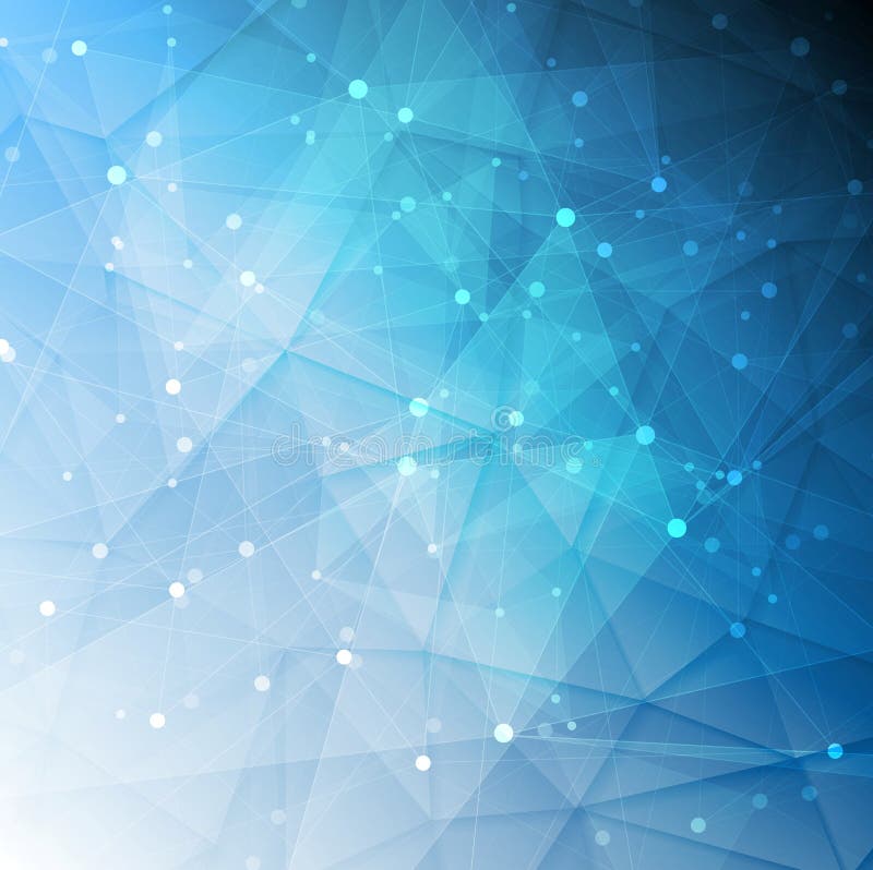 Connection Structure Blue Low Poly Vector Design Stock Vector ...