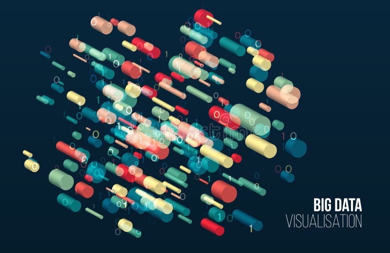 Connection Structure Data Array Visual Concept Big Data Connection Complex Stock Vector