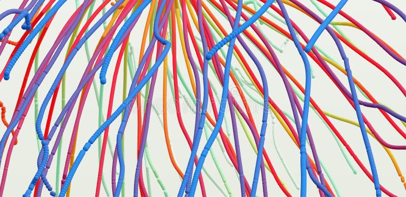 Connection Structure with Dynamic Particles. Abstract Background with ...