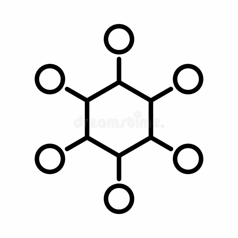 Connection Structure Network Molecule Formula System Icon Vector