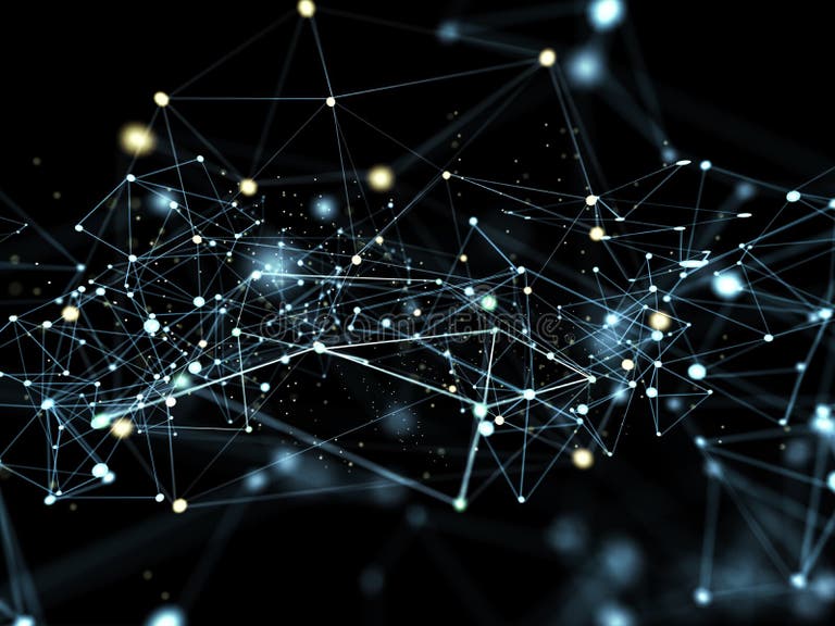 Connection Structure with Nodes Stock Illustration - Illustration of ...