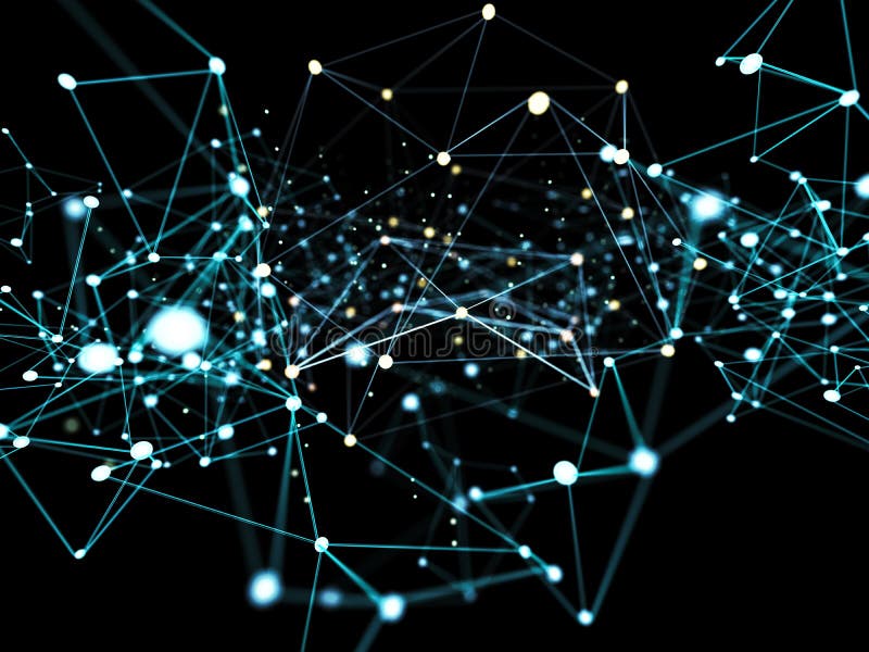 Connection Structure with Nodes Stock Illustration - Illustration of ...
