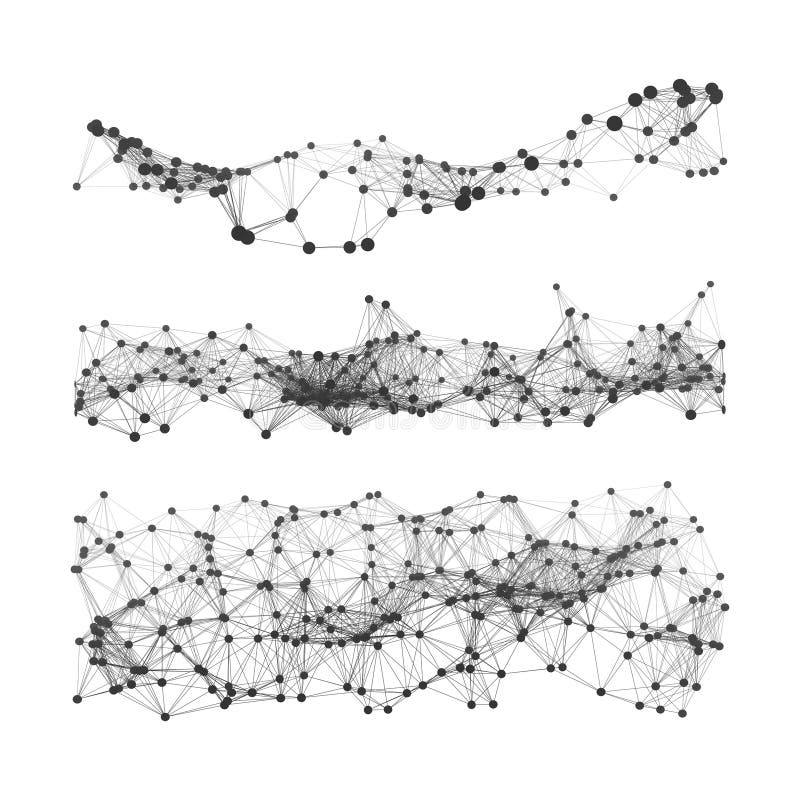 Connection Structure. Wireframe Illustration. Stock Vector ...