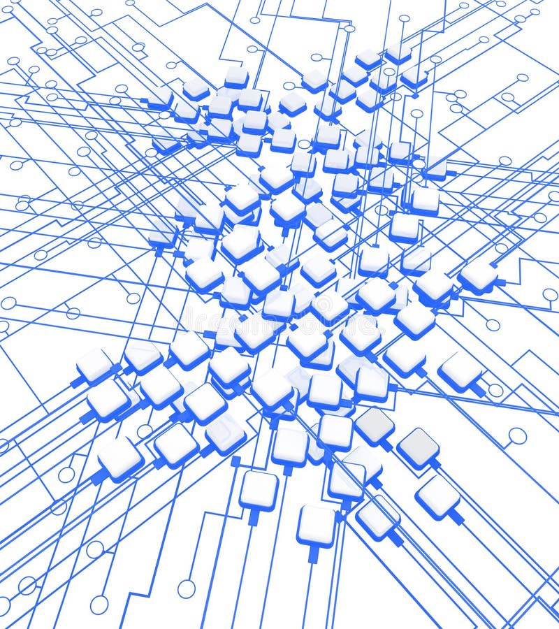 Connection Systems Database Stock Illustration - Illustration of ...