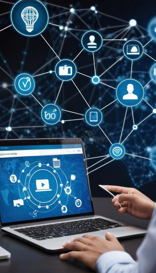 Connection Technology Internet Using Global Computer Things Network ...