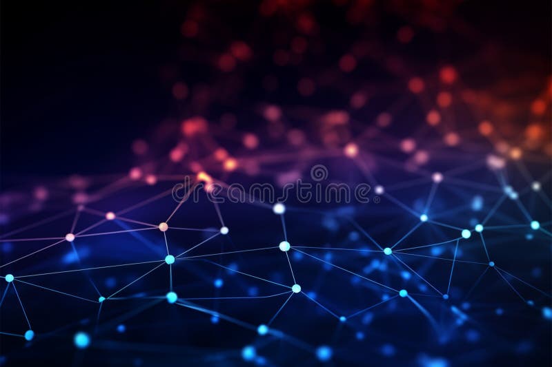 Connection Themed Gradient Background Evokes Futuristic Unity and ...
