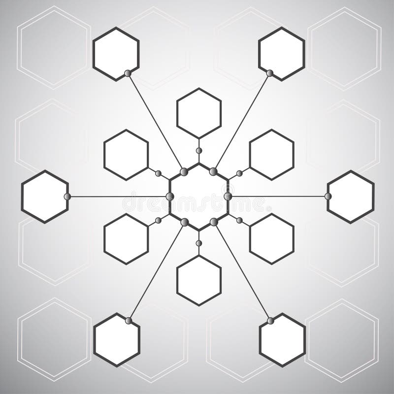 Hexagonal Connection Stock Illustrations – 23,703 Hexagonal Connection ...