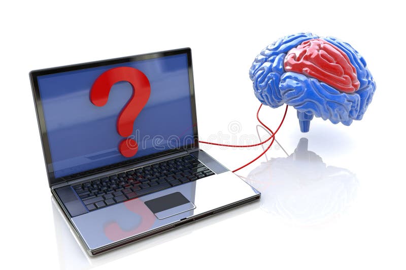 Connection to the brain stock illustration. Illustration of human ...