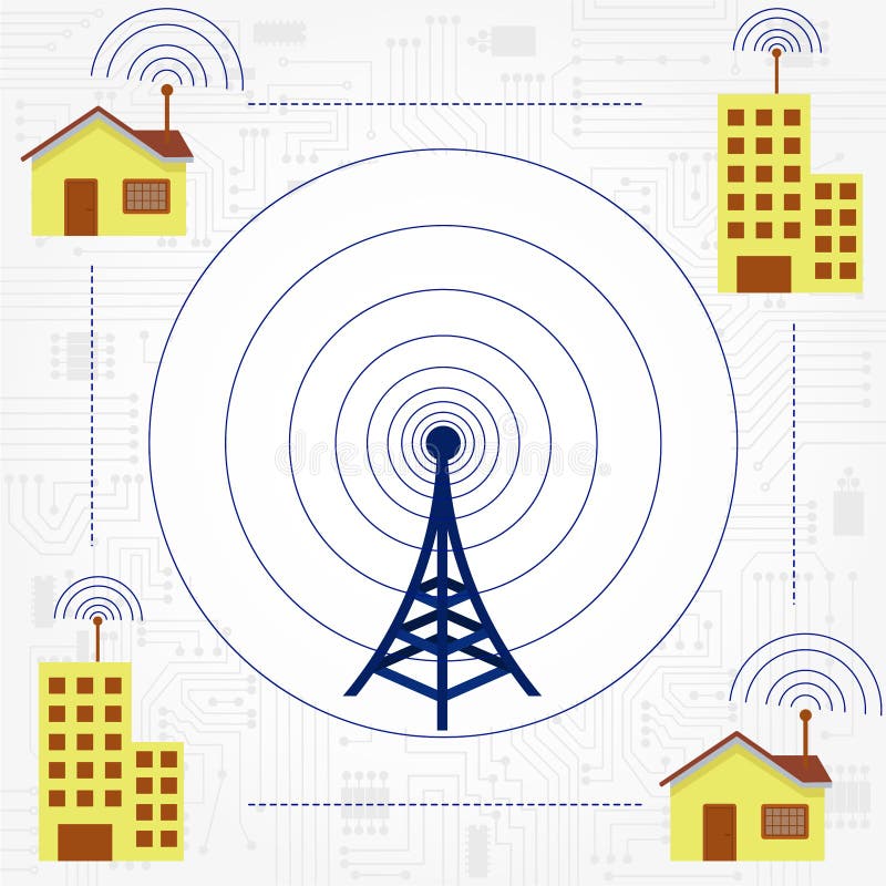Connection To a Central Server Stock Vector - Illustration of computer ...