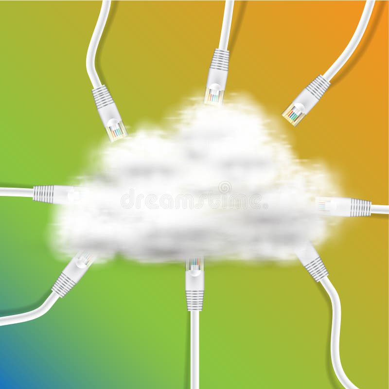 Connection to cloud stock vector. Illustration of global - 189147326