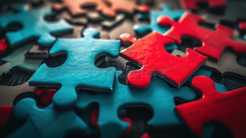 Connection Together Puzzle Pieces. Concept of Business Strategy ...