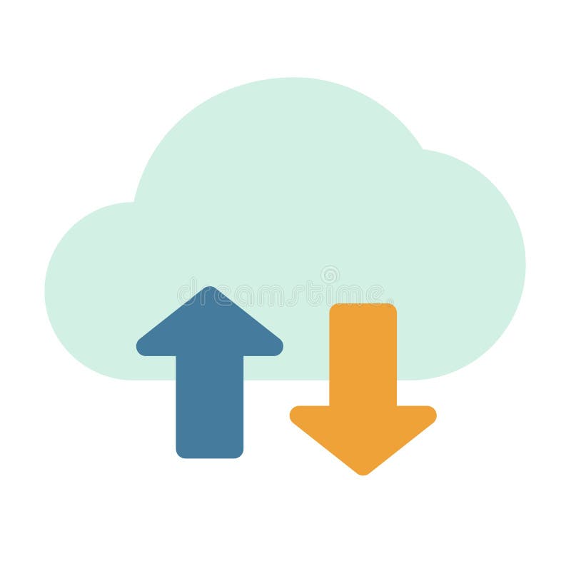 Connection Transfer Cloud Wireless Single Isolated Icon with Flat Style ...