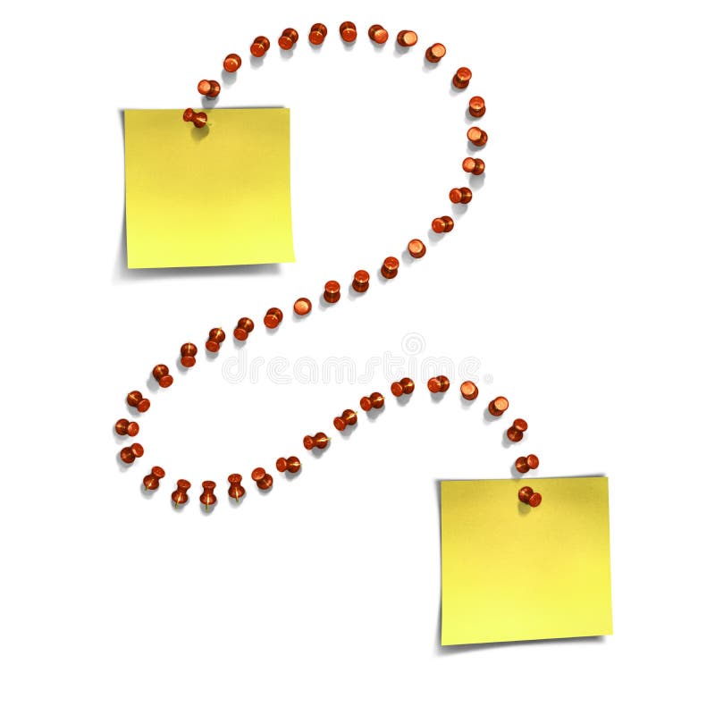 Connection between Two Postit Stock Photo - Image of message, document ...