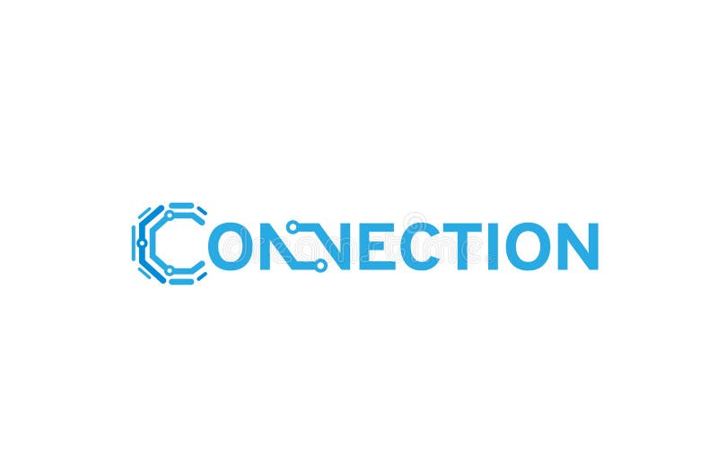 Connection Typography Logo Symbol Design Illustration Stock Vector ...