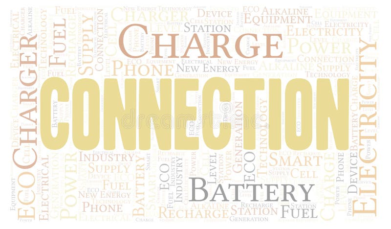 Connection Typography Word Cloud Create with the Text only. Stock ...