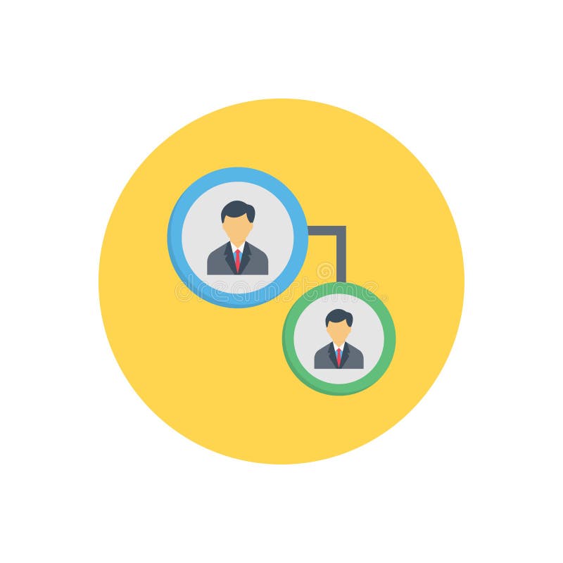 Connection Vector Flat Colour Icon Stock Vector - Illustration of ...
