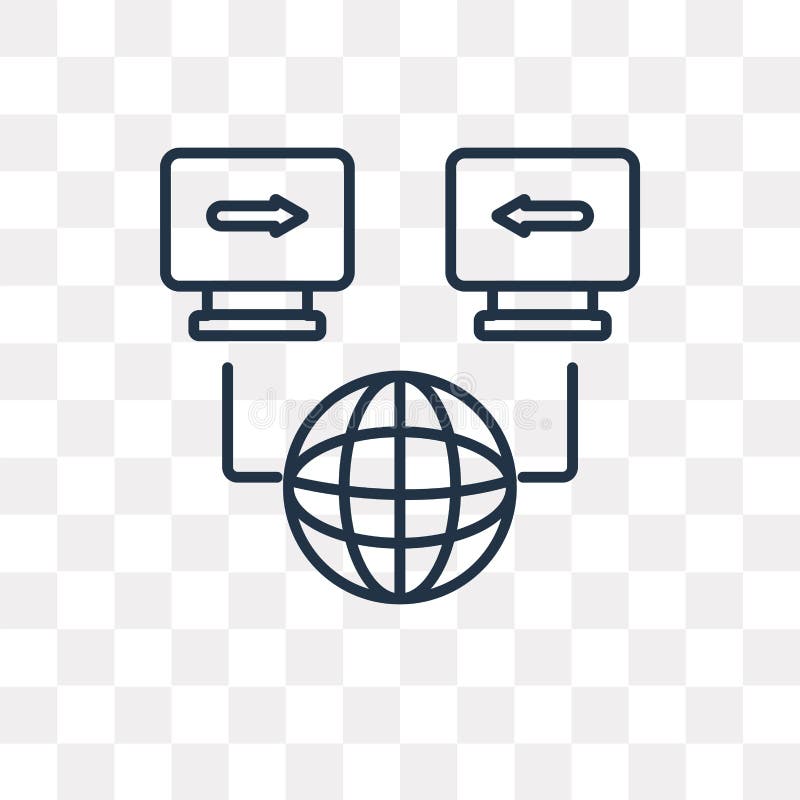Connection Vector Icon Isolated on Transparent Background, Linear ...