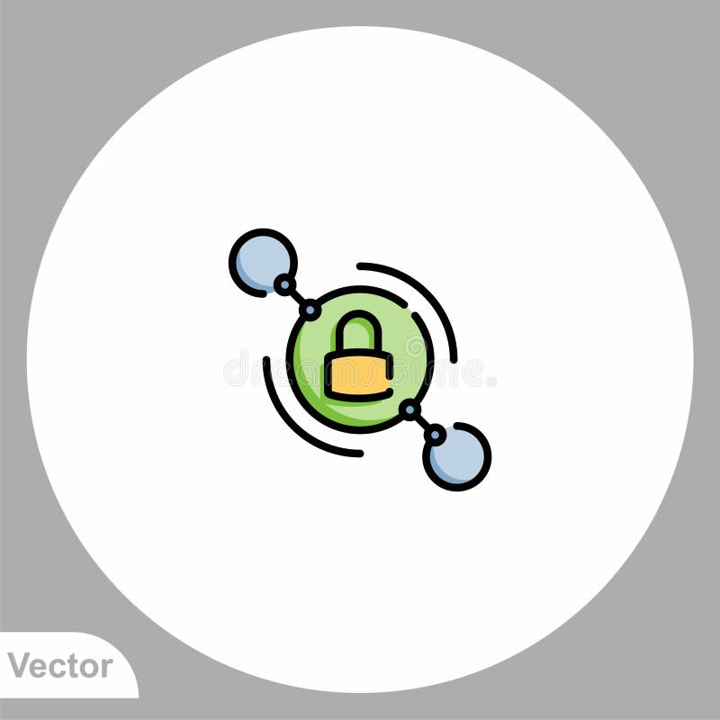 Connection Vector Icon Sign Symbol Stock Vector - Illustration of flat ...