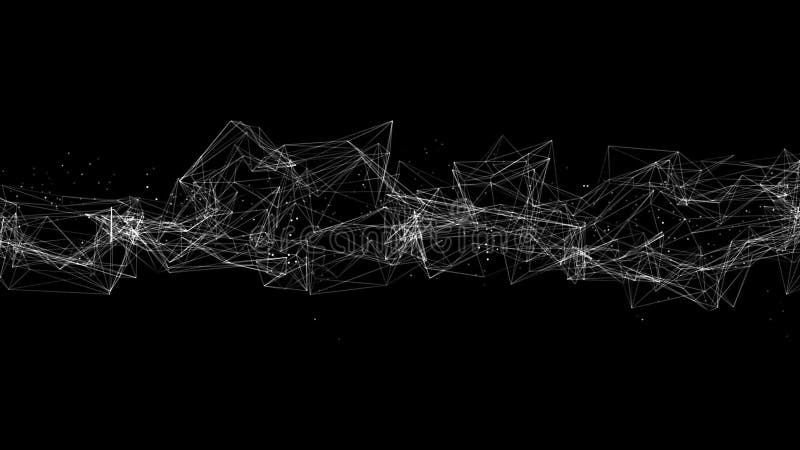 Connection Wireframe Structure with Particles Stock Footage - Video of ...