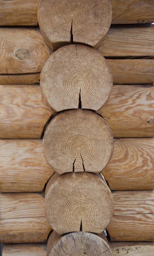 Connection of wooden logs stock image. Image of joint - 147021695
