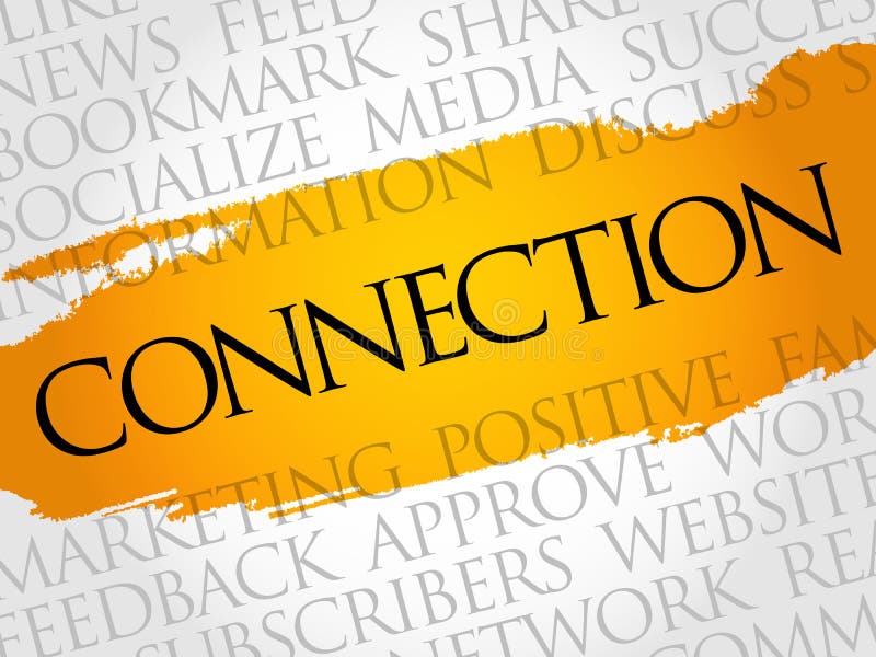 Connection word cloud stock illustration. Illustration of people ...