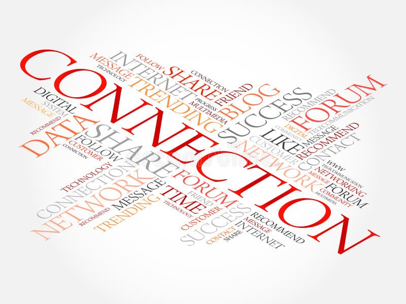 Connection Word Cloud Collage Stock Illustration - Illustration of ...