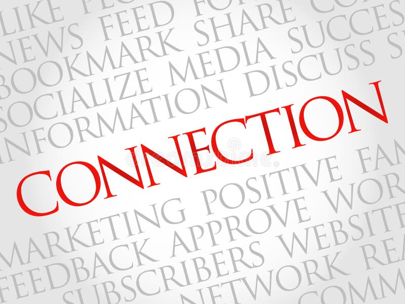 Connection word cloud stock illustration. Illustration of business ...
