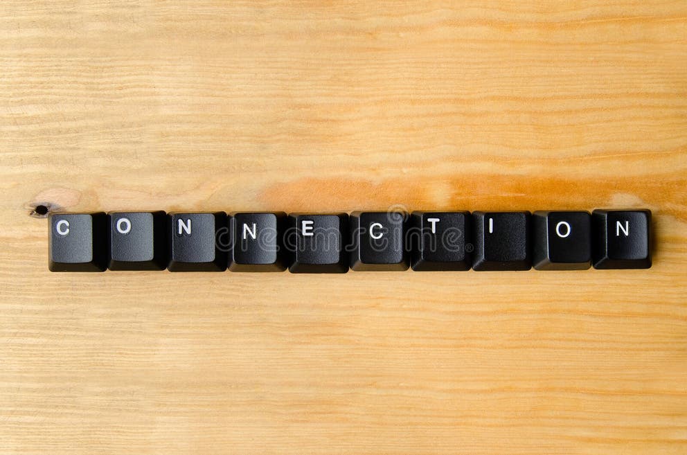 Connection word stock photo. Image of keyboard, keyword - 95050322