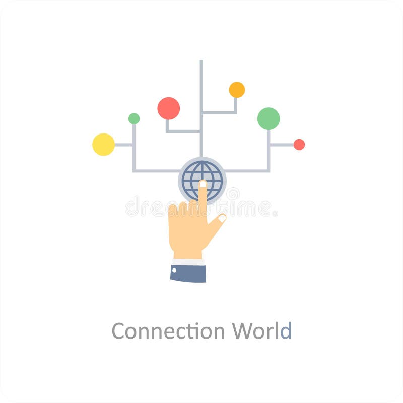 Connection World stock vector. Illustration of connection - 264949673