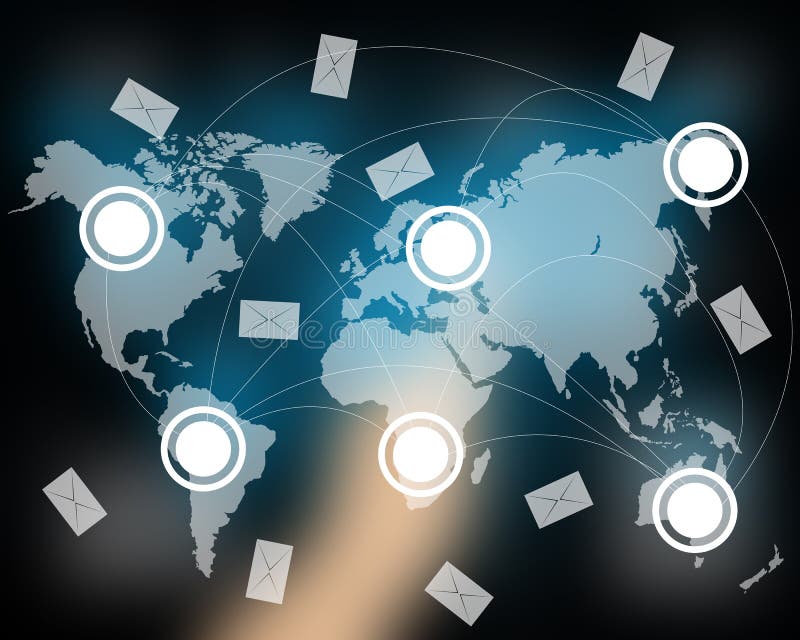 Connection of the world stock illustration. Illustration of communicate ...