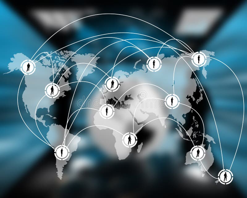 Connection of the world stock illustration. Illustration of mobile ...