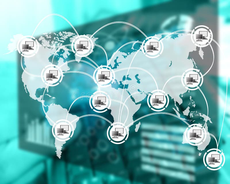 Connection of the world stock illustration. Illustration of interface ...