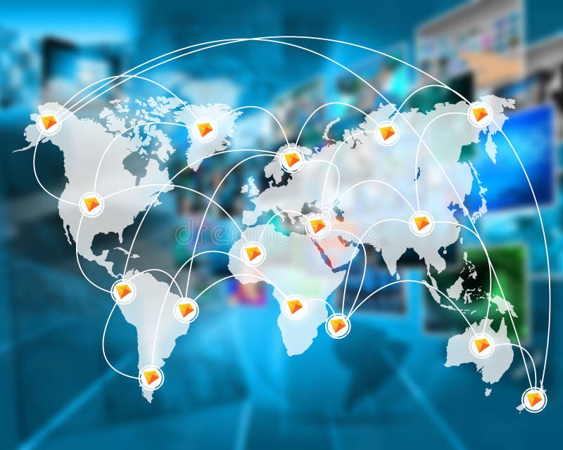 Connection of the world stock image. Image of globe, computer - 33030885