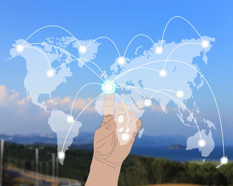 Connection of the world stock image. Image of global - 33256341