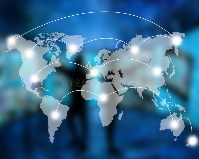 Connection of the world stock illustration. Illustration of connect ...