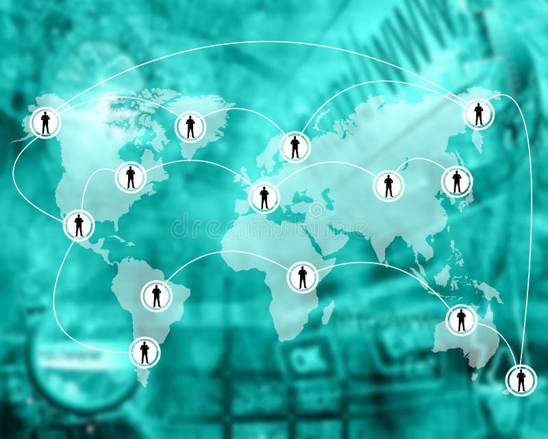 Connection of the world stock illustration. Illustration of information ...