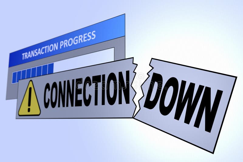 ConnectionDown stock abbildung. Illustration von technologie - 28107847