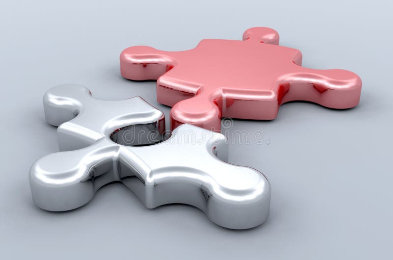 Putting Two Pieces Together Stock Image - Image of joining, arrange ...