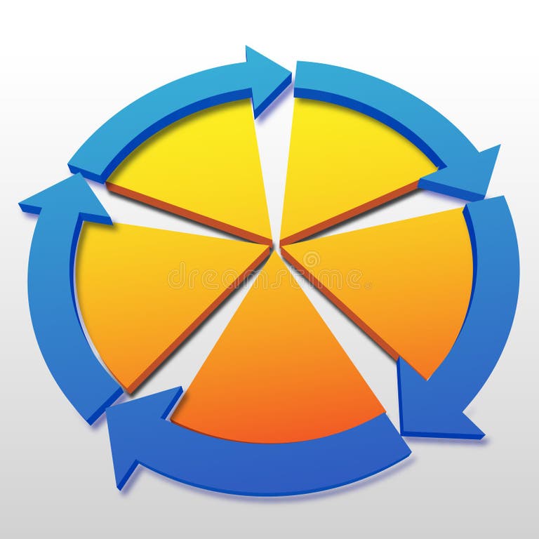 Connections Arrows Process Cycle Background Stock Vector - Illustration ...