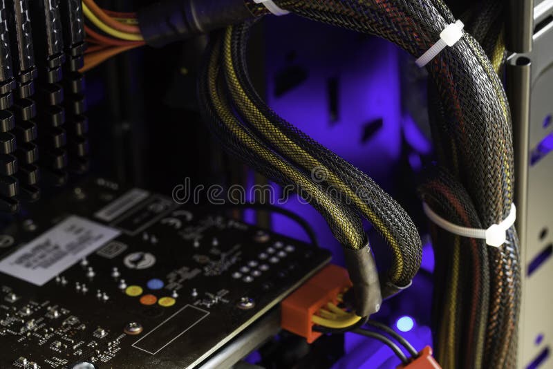 Pc Components with Rgb Led Lights Stock Photo - Image of background ...