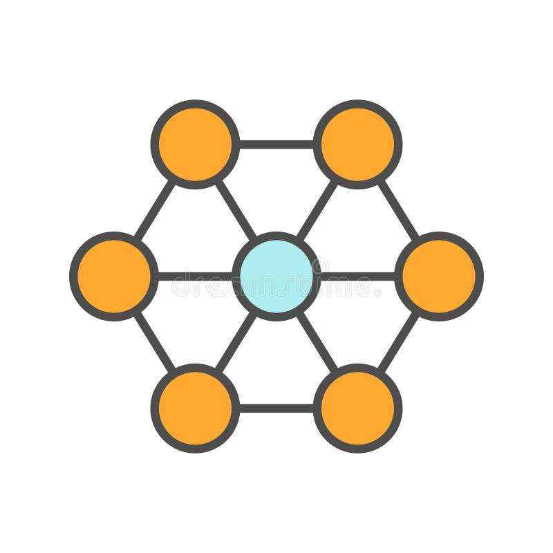 Connections color icon stock vector. Illustration of cartoon - 167270732