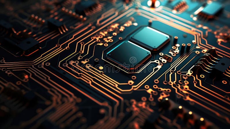 Connections Computer Chip Texture Stock Illustration - Illustration of ...